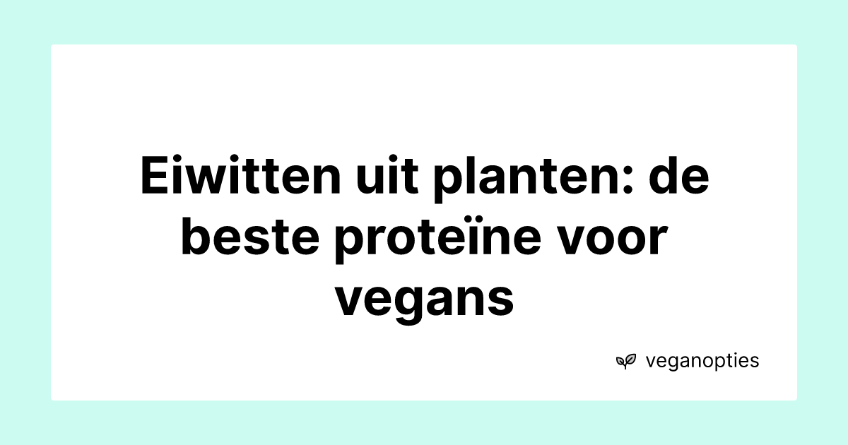 Eiwitten uit planten: de beste proteïne voor vegans - Vegan opties